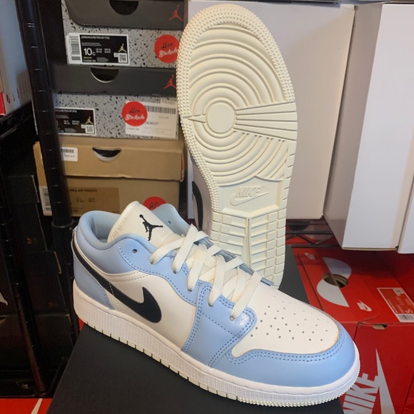 Jordan | Shoes | Nike Air Jordan Low Ice Blue Black White Unc Shoes ...
